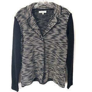 cocogio | Sweaters | Cocogio Knit Cardigan Sweater Italy Black White L ...